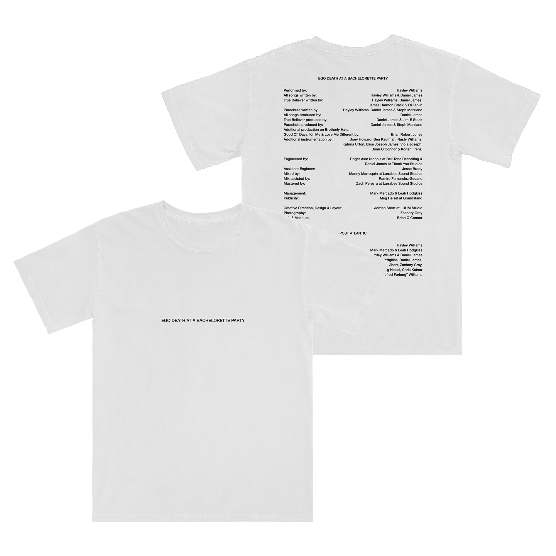 Credits White Tee – Hayley Williams UK